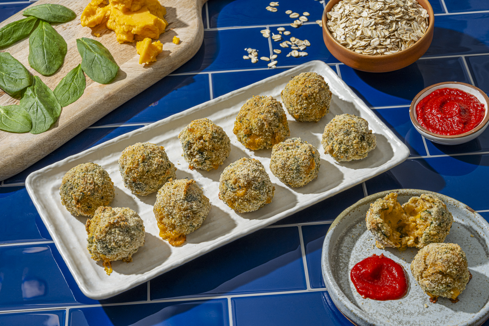 Quaker® Oats Spinach Cheese Balls Recipe | Quaker Oats